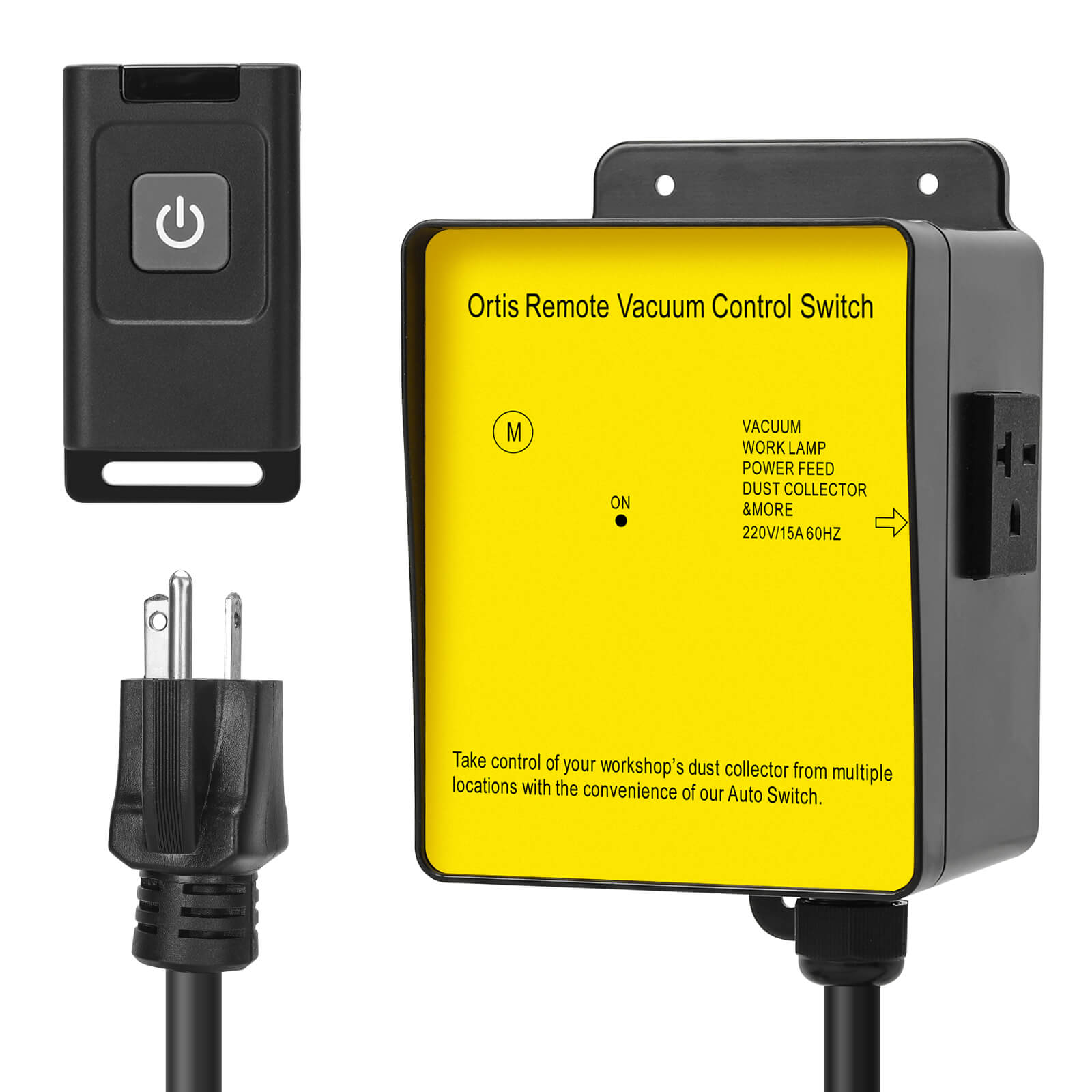 Dust Collector Remote Switch, Ortis 220V Wireless Remote Switch for Du ...