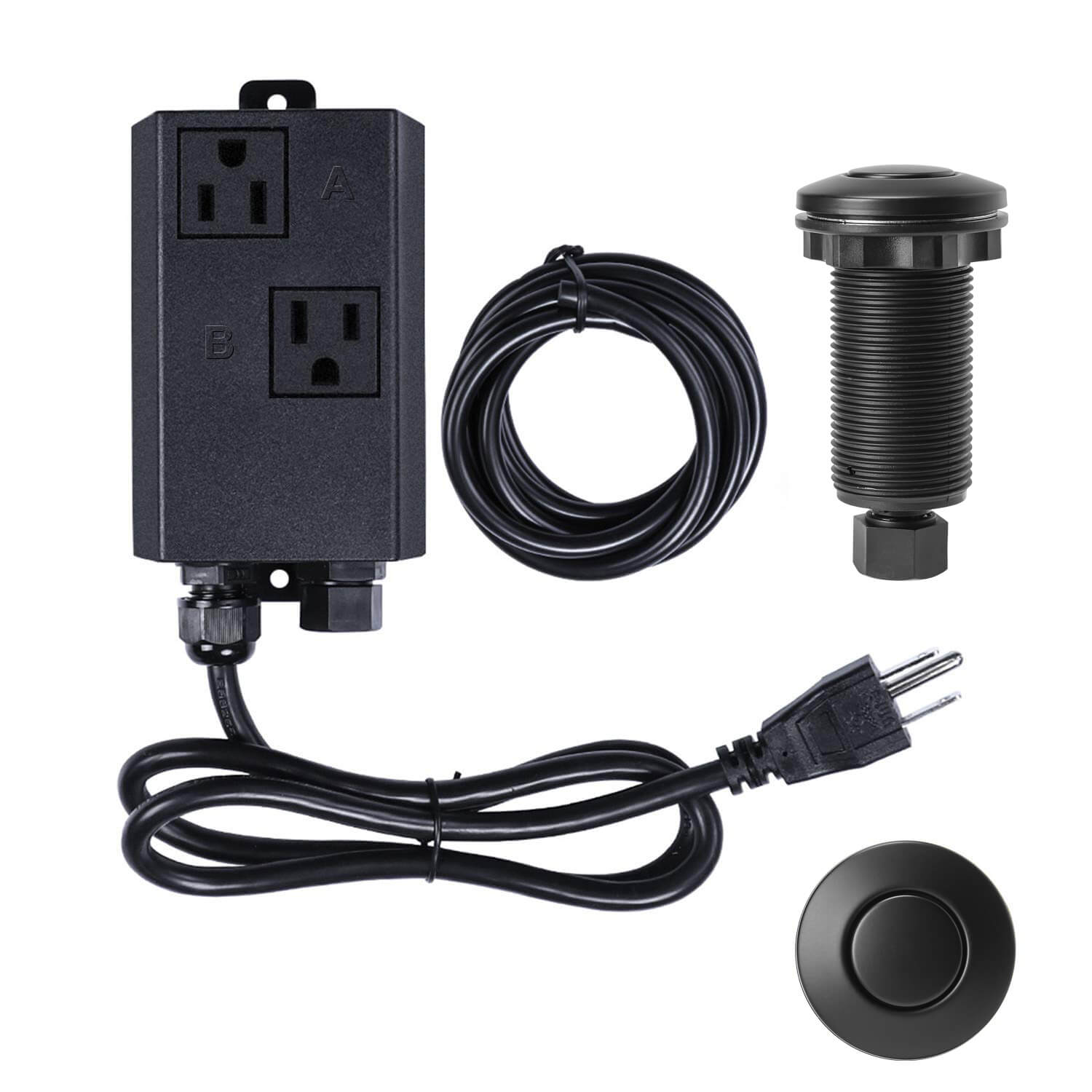 Dual Outlet Sinktop Air Switch, Garbage Disposal Air Switch Kit for Ki ...