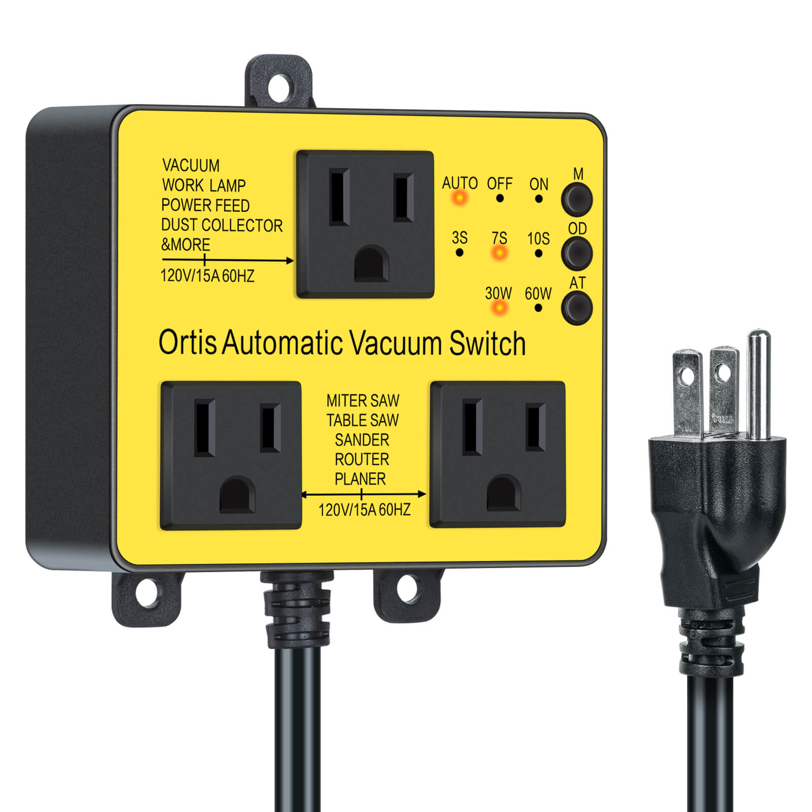 Automatic Vacuum Switch with Extra Outlet for Using More Power Tools ...